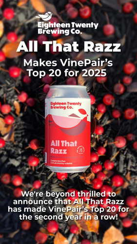 1820 Brewing's All That Razz Makes VinePair’s Top 20 List for 2025